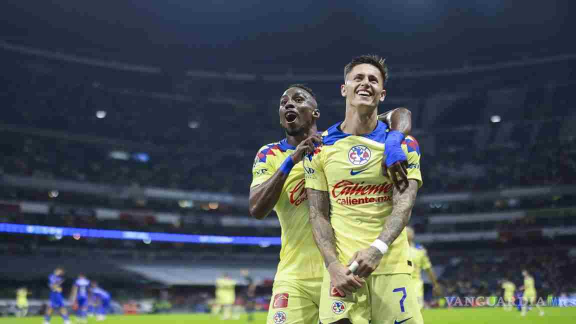 América vence 3-2 a Cruz Azul en el Estadio Azteca y pinta de amarillo ...